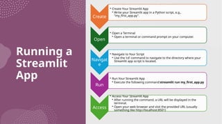 Introduction to Streamlit Web Application | PPTX