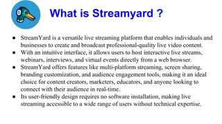 Introduction to Streamyard.pptx