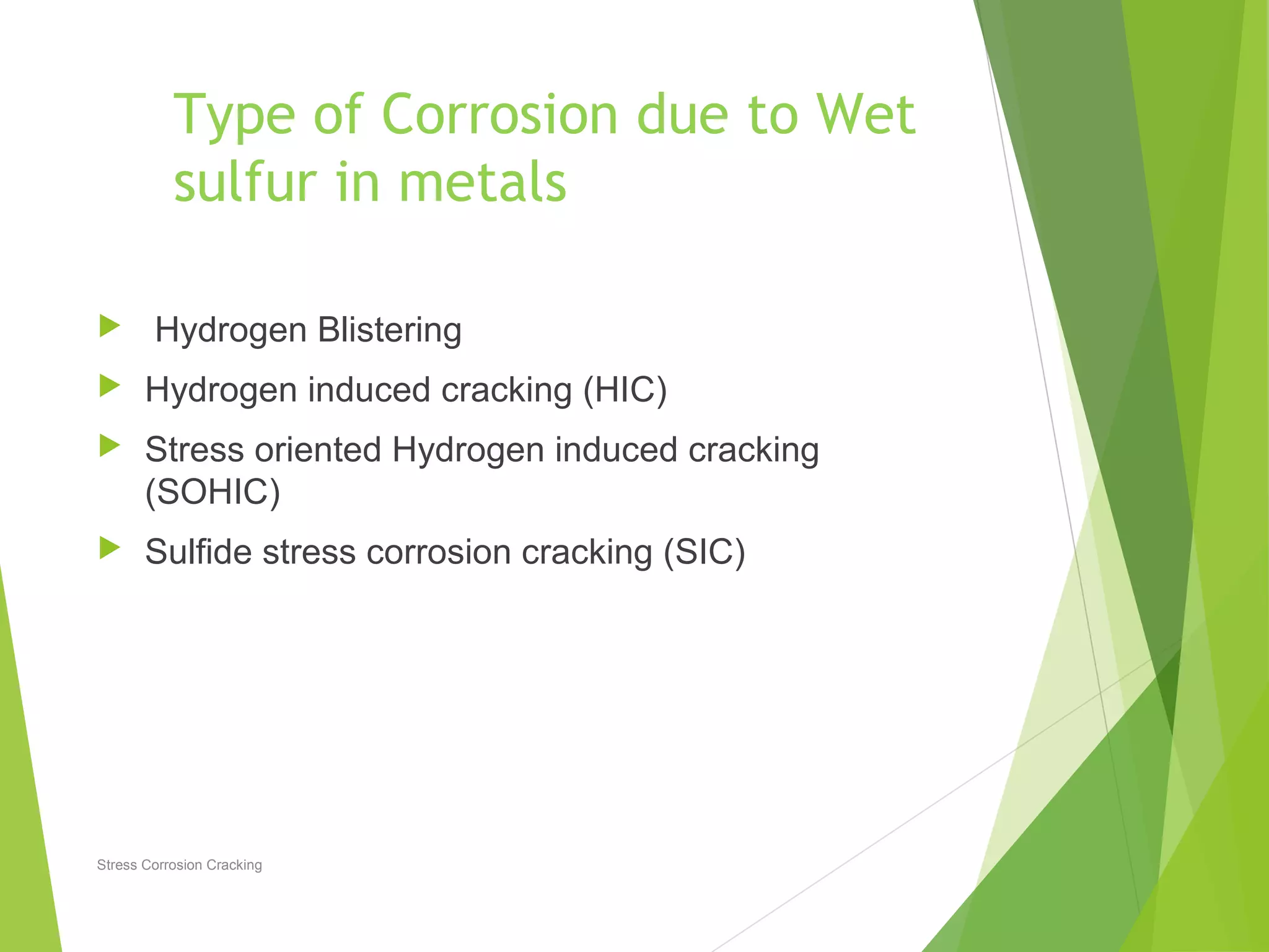 Introduction to stress corrosion cracking and nace material ...