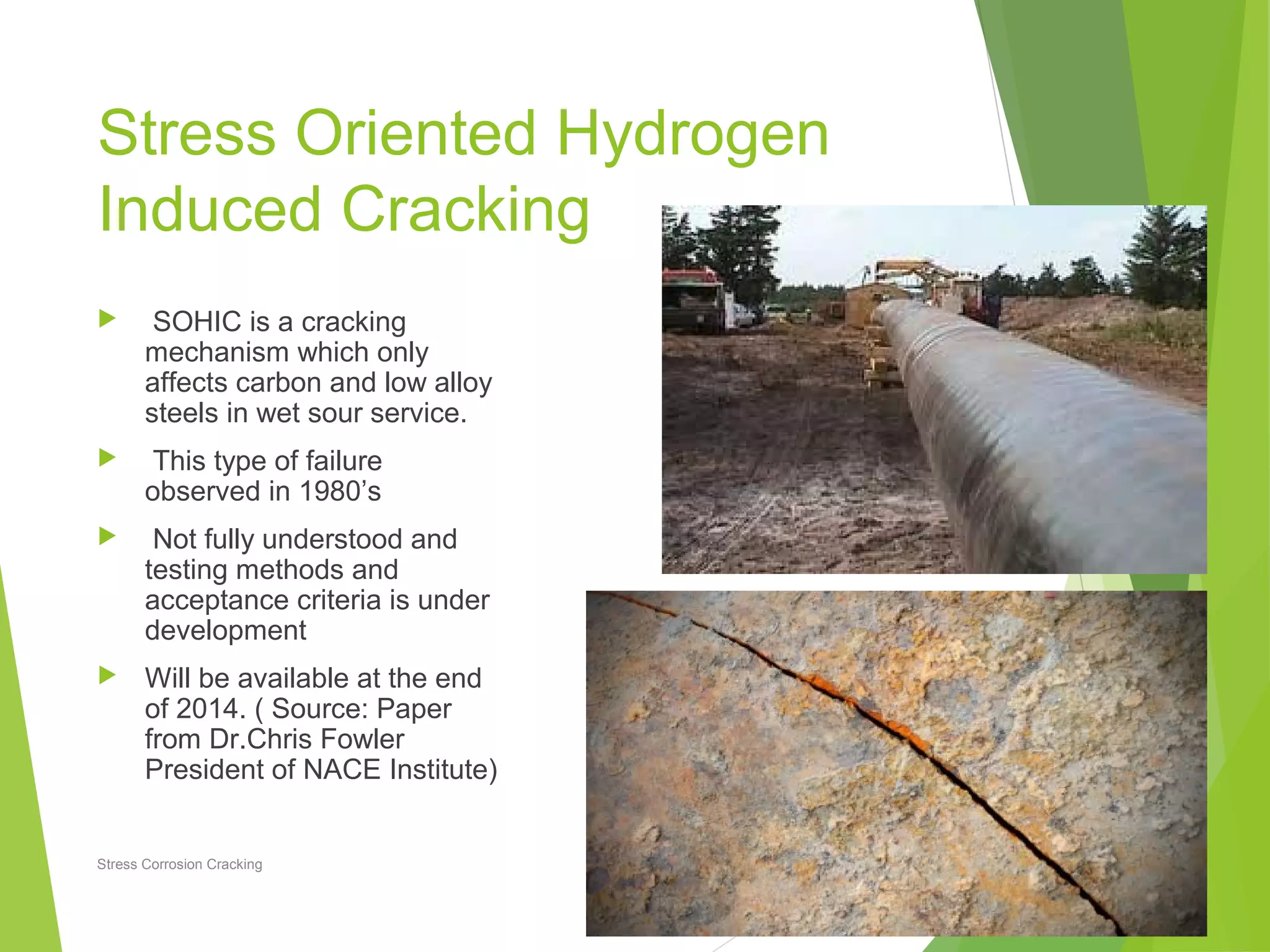 Introduction to stress corrosion cracking and nace material ...