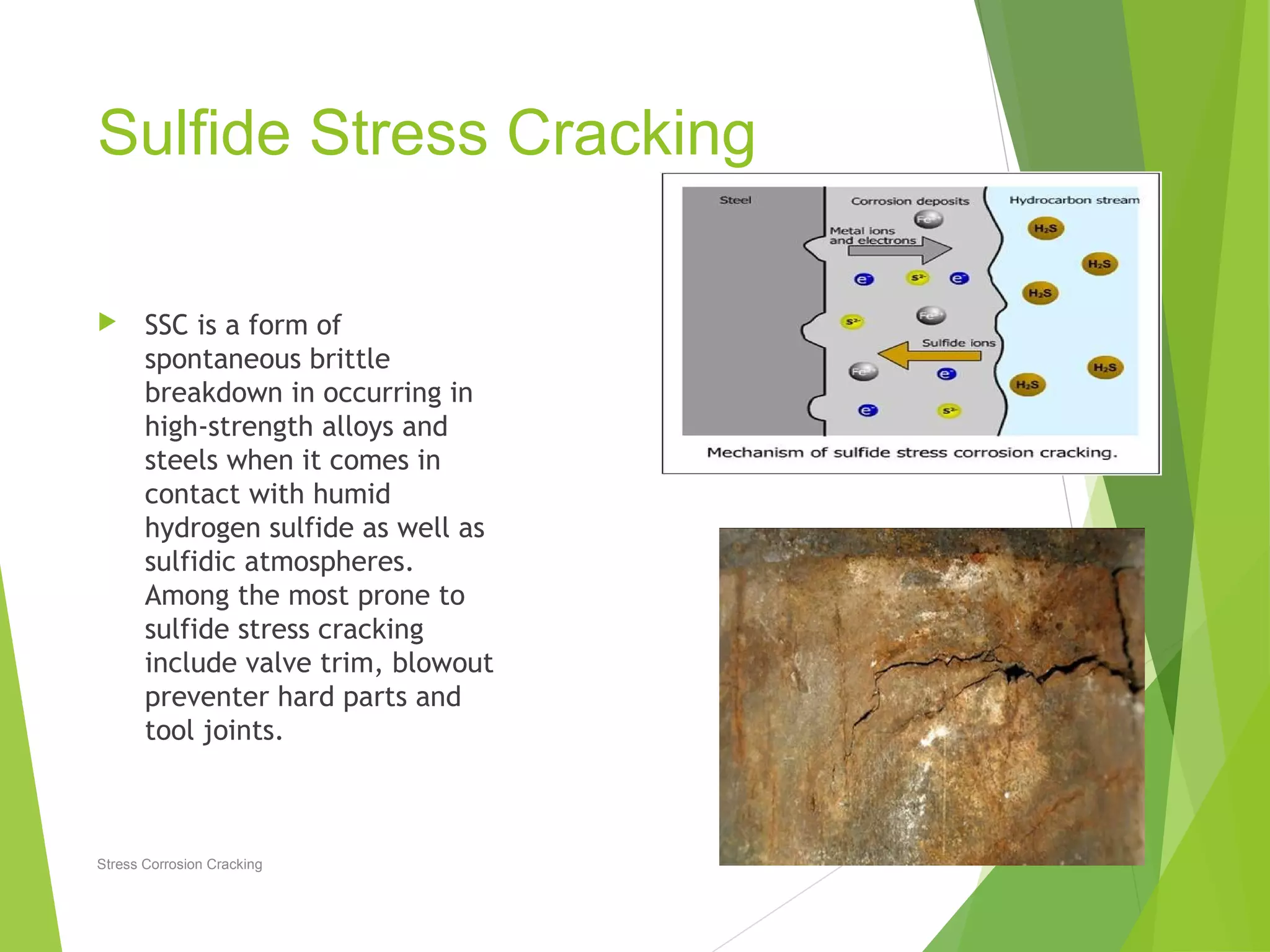 Introduction to stress corrosion cracking and nace material ...