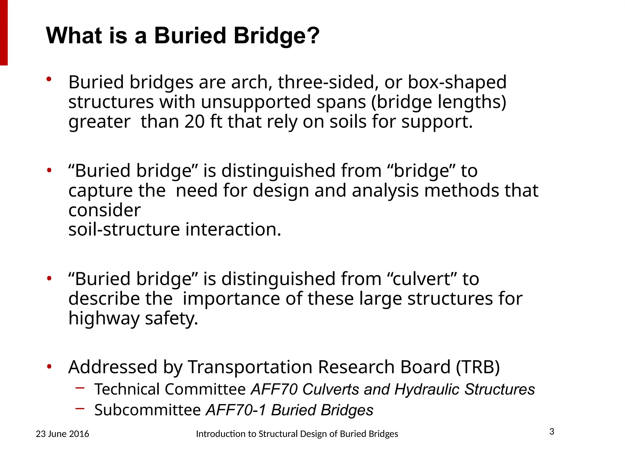 Introduction to Structural Design of Buried Bridges (Non-seismic).pptx