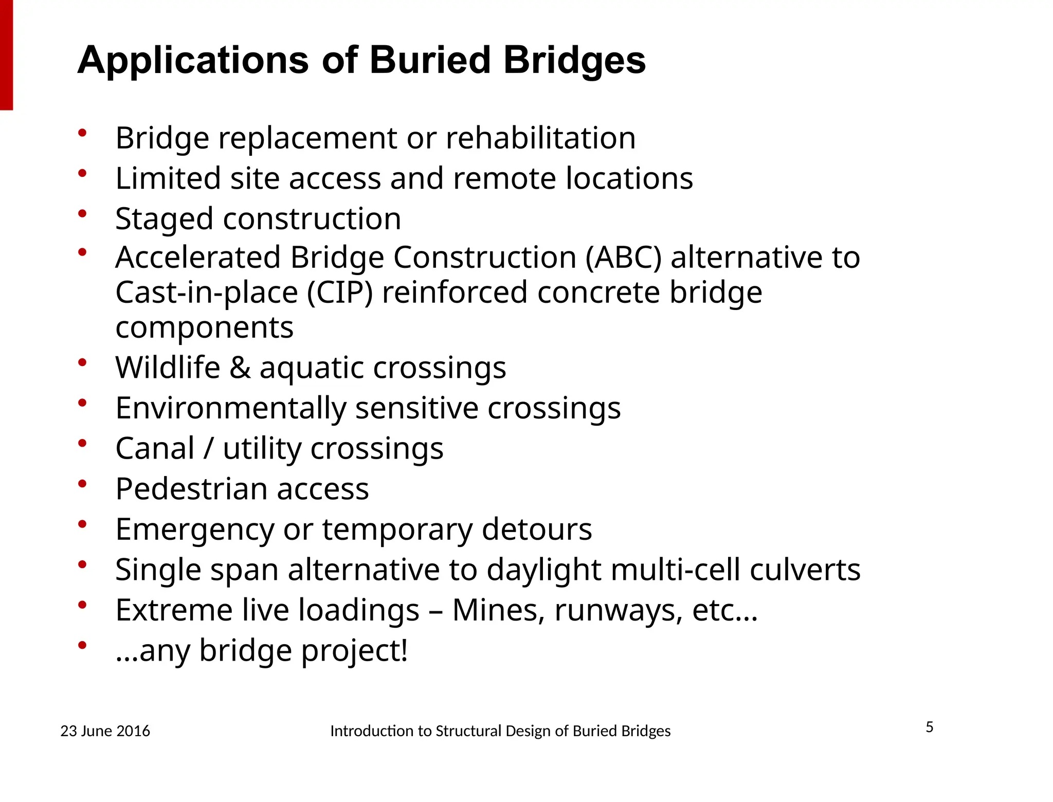 Introduction to Structural Design of Buried Bridges (Non-seismic).pptx