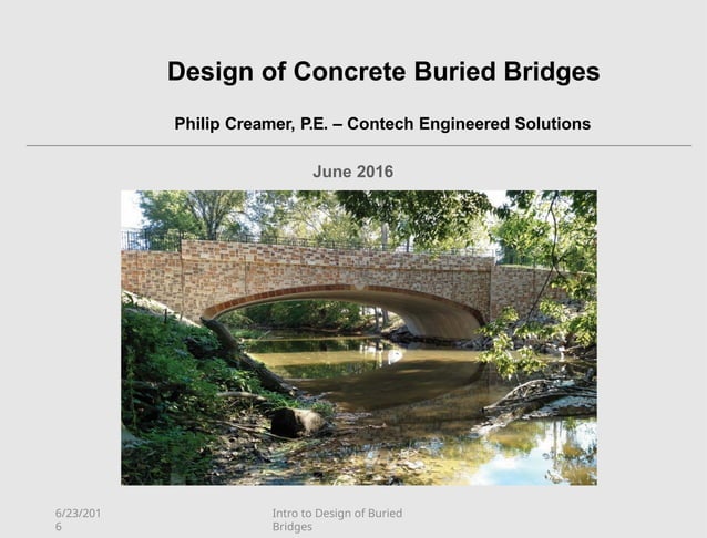 Introduction to Structural Design of Buried Bridges (Non-seismic).pptx