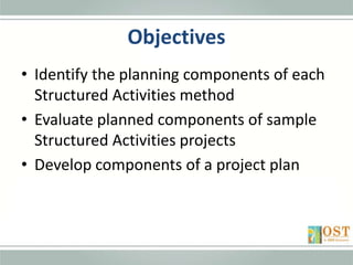 Structured Activities - Planning Projects - Project Based Learning ...