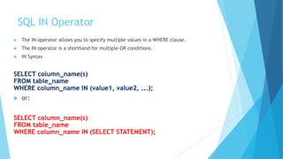 Introduction to structured query language | PDF