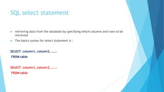 Introduction to structured query language | PDF