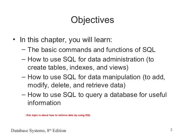 Introduction To Structured Query Language Sql