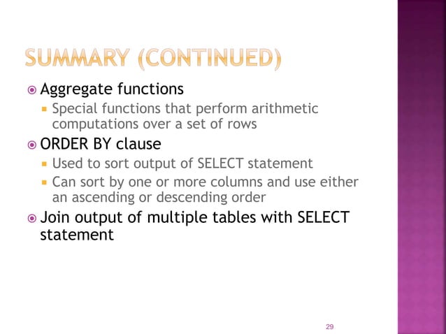 Introduction to structured query language (sql) (1) | PPT