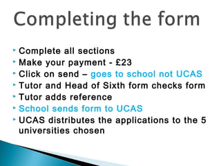 UCAS applications - Introduction to students 2014 | PPT