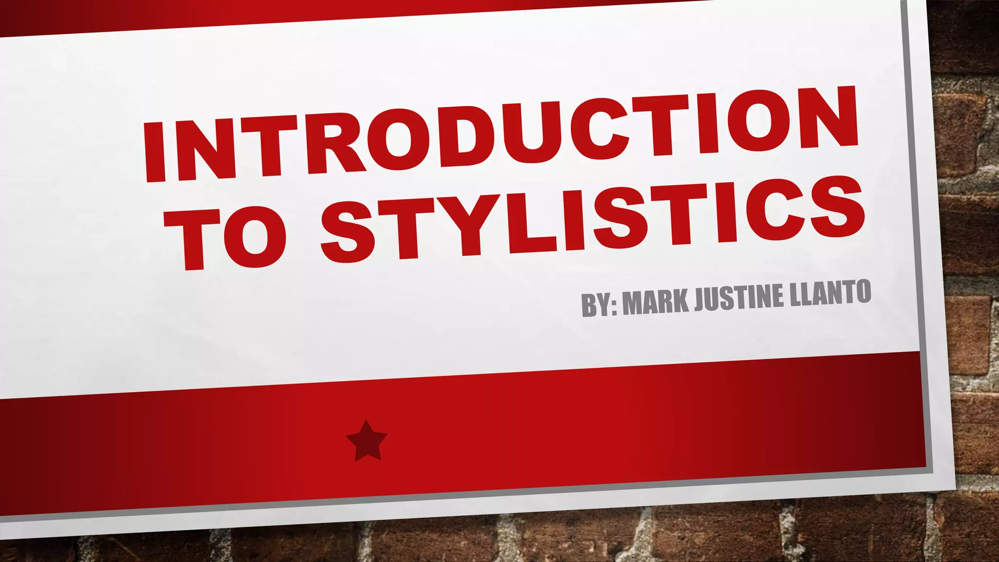 Introduction to Stylistics | PPTX