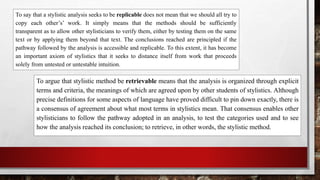 Introduction to Stylistics | PPTX