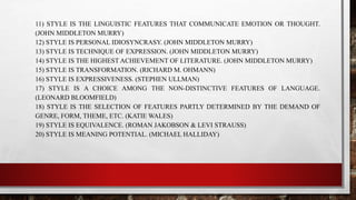 Introduction to Stylistics | PPTX