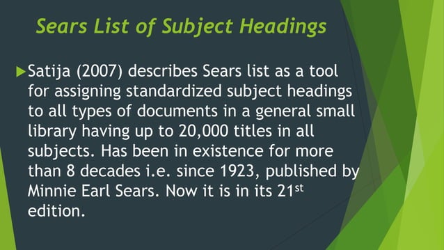 Introduction to subject cataloguing | PPTX | Search | Internet