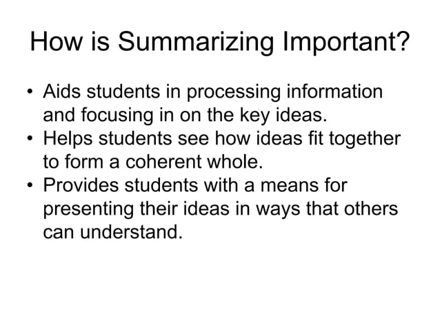 Introduction to Summarizing.ppt