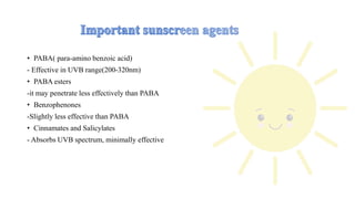 Introduction to sun protection, classification of sunscreens and SPF | PPTX