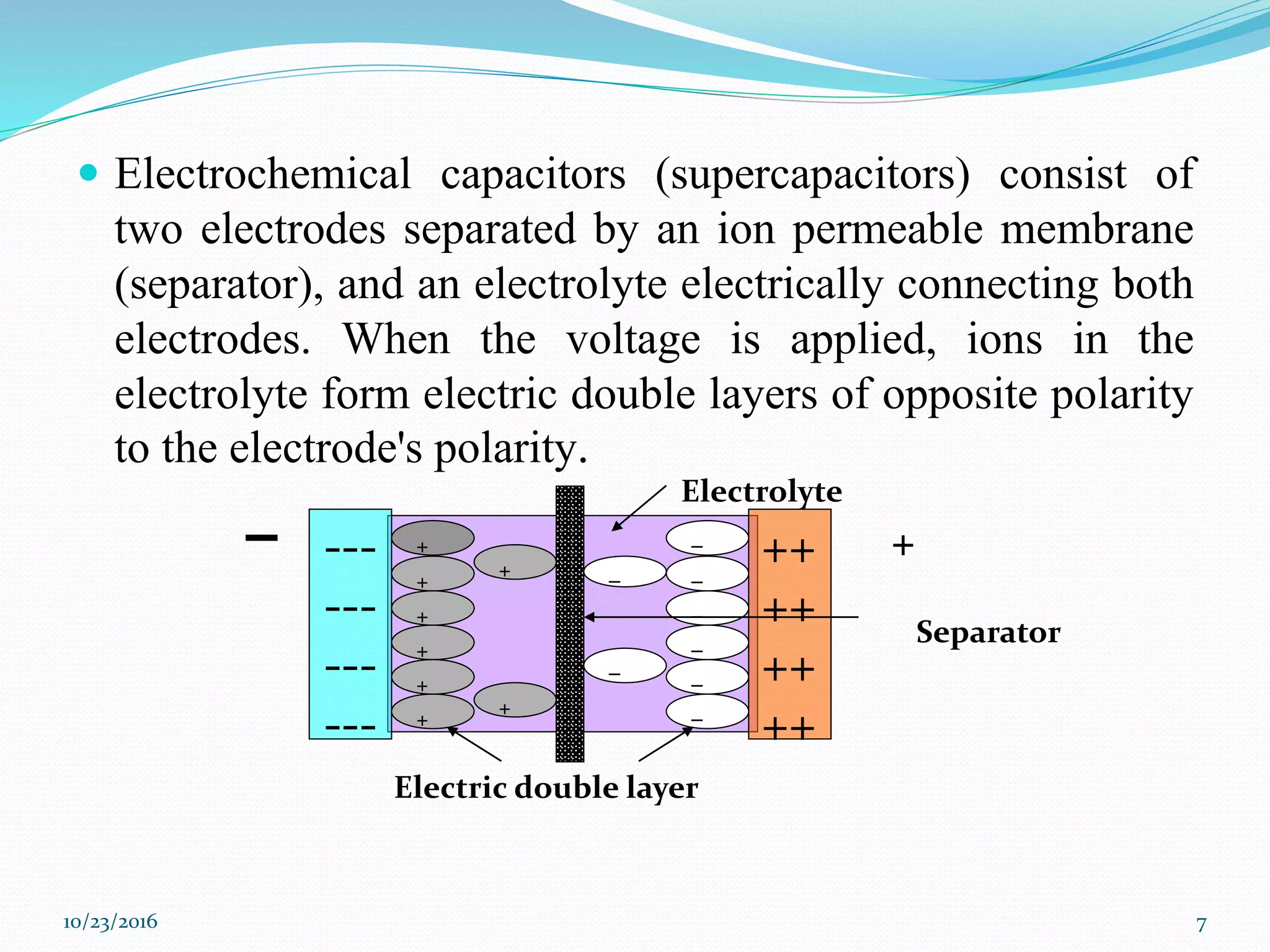 Introduction to supercapacitors | PPTX