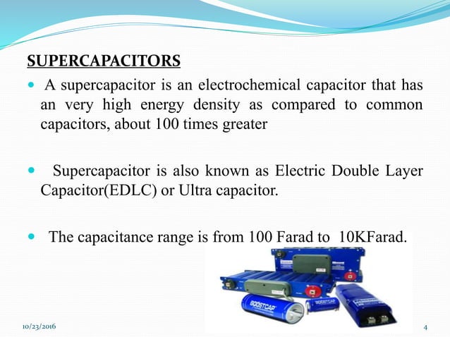 Introduction to supercapacitors | PPT