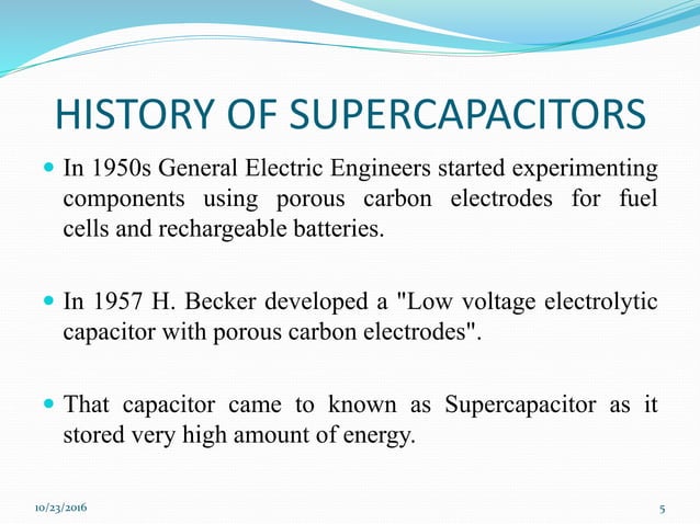 Introduction to supercapacitors | PPTX | Chemistry | Science
