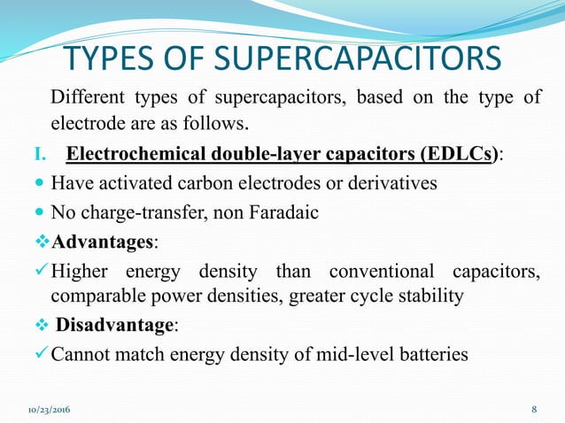 Introduction to supercapacitors | PPTX | Chemistry | Science