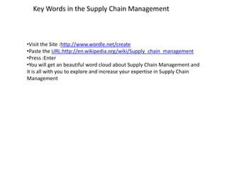 Introduction to #supplychain management | PPTX | Logistics | Business