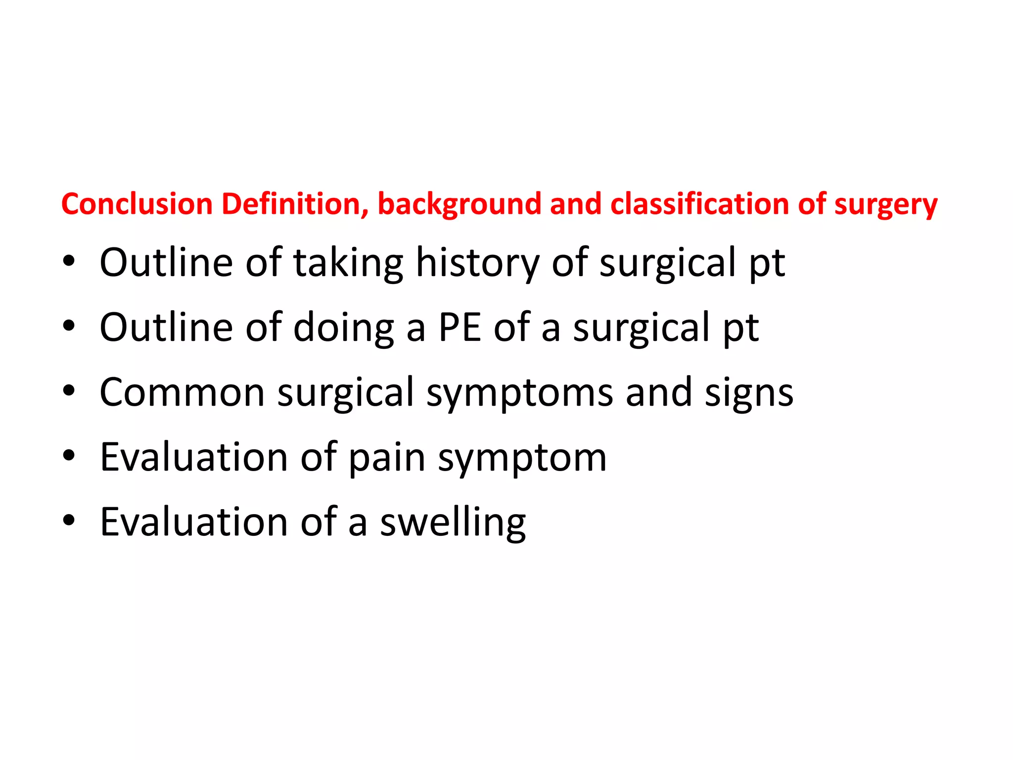 Introduction to surgery | PPTX