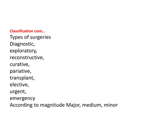 Introduction to surgery | PPTX | Surgery | Medical Health