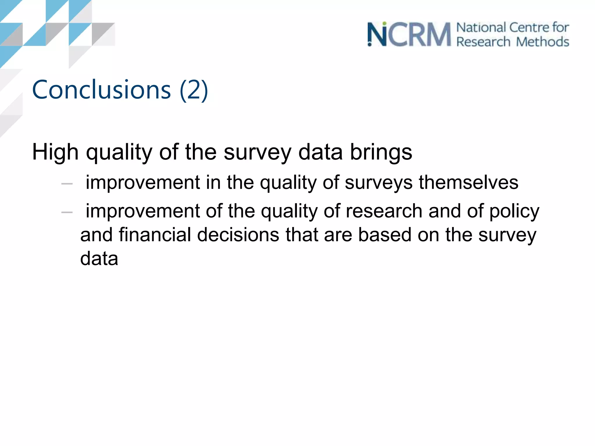 Introduction to Survey Data Quality | PPTX