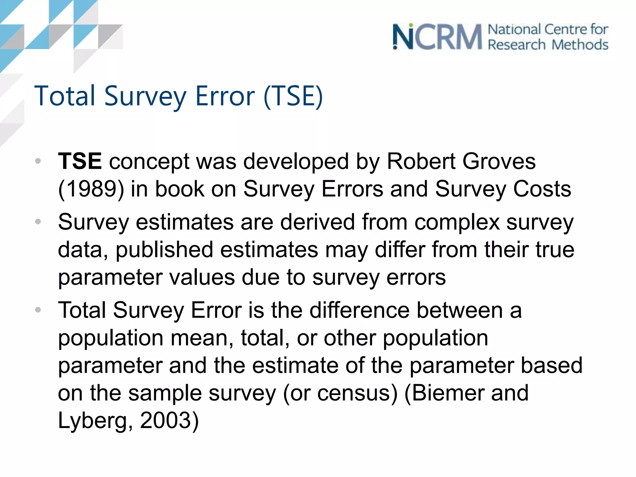Introduction to Survey Data Quality | PPTX
