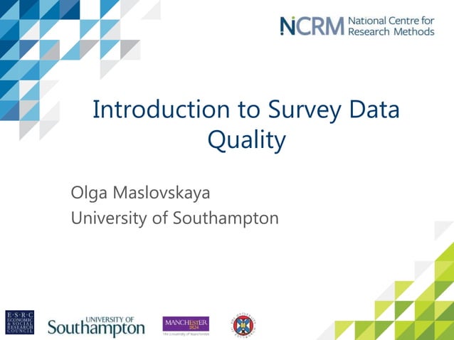 Introduction to Survey Data Quality | PPTX