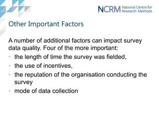 Introduction to Survey Data Quality | PPTX