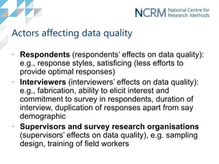 Introduction to Survey Data Quality | PPTX