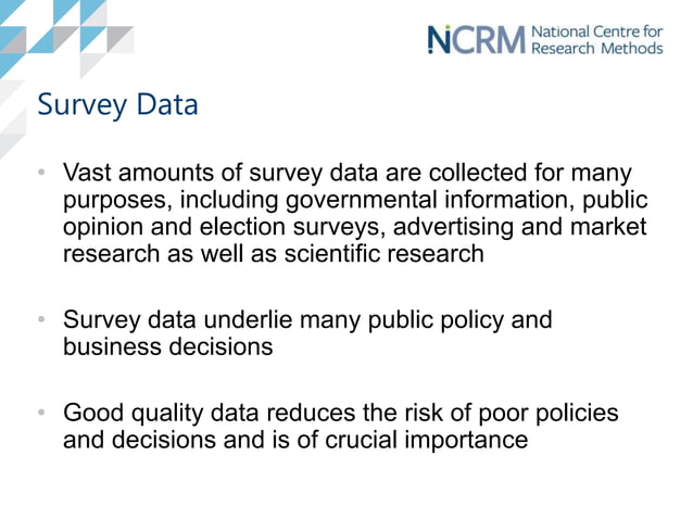 Introduction to Survey Data Quality | PPTX