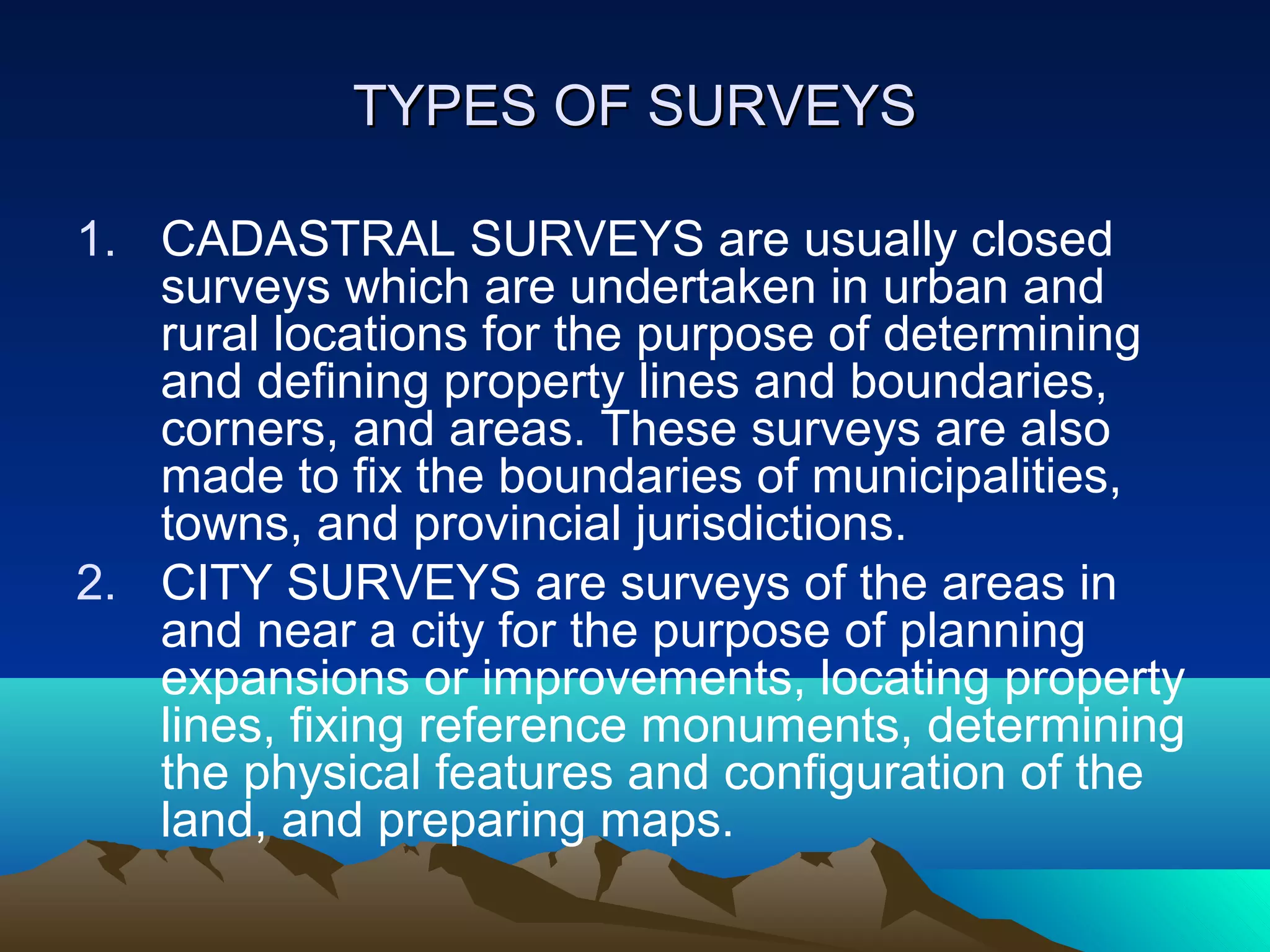 Introduction to surveying | PPT