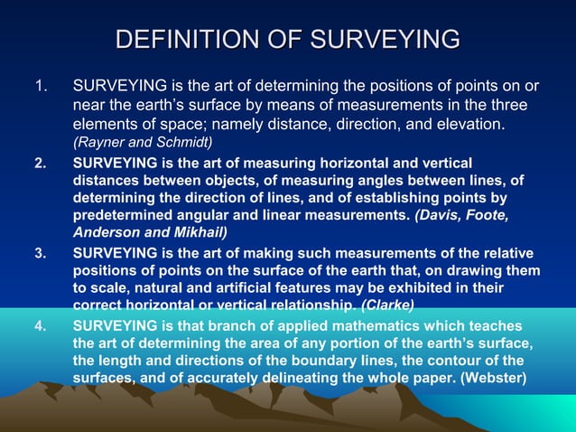 Introduction to surveying | PPT