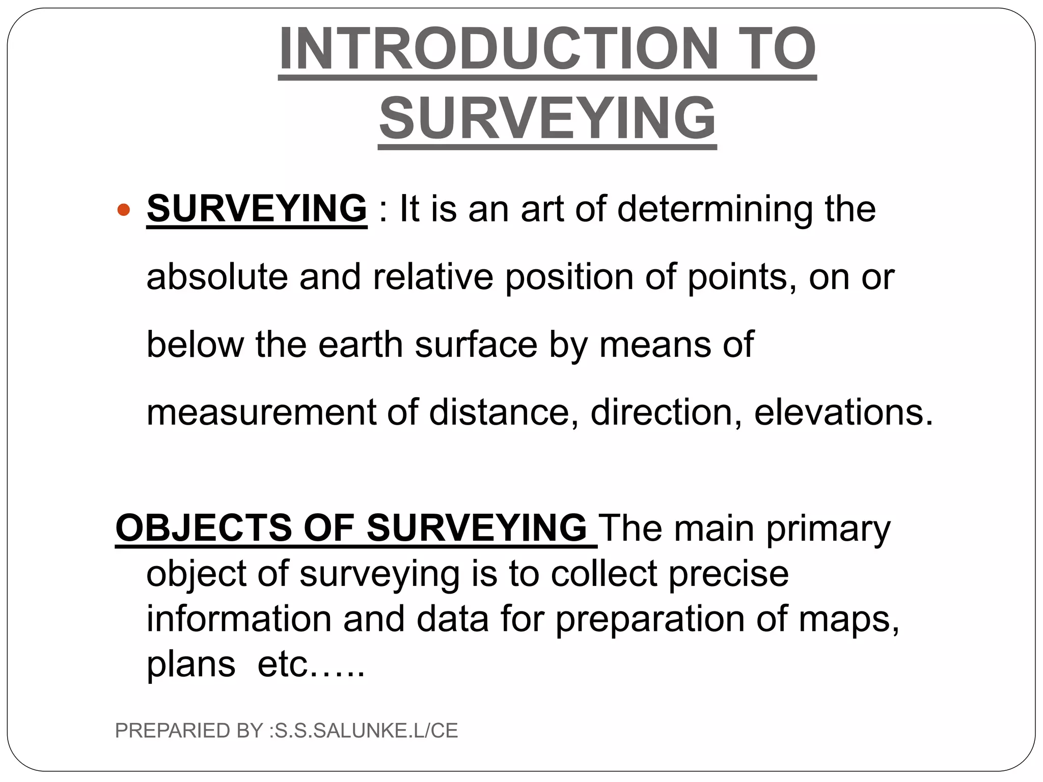 Introduction to surveying | PPTX