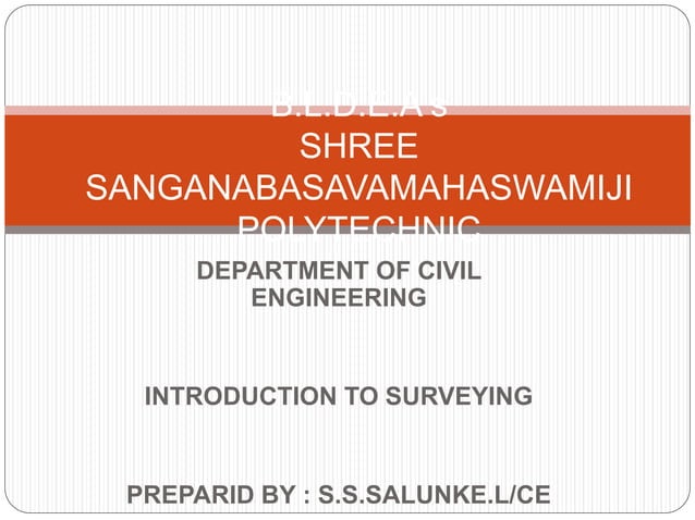 Introduction to surveying | PPT