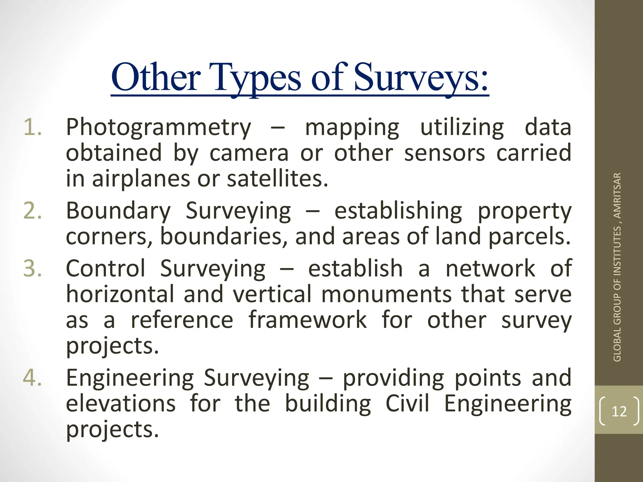 INTRODUCTION TO SURVEYING civil engineering.pptx