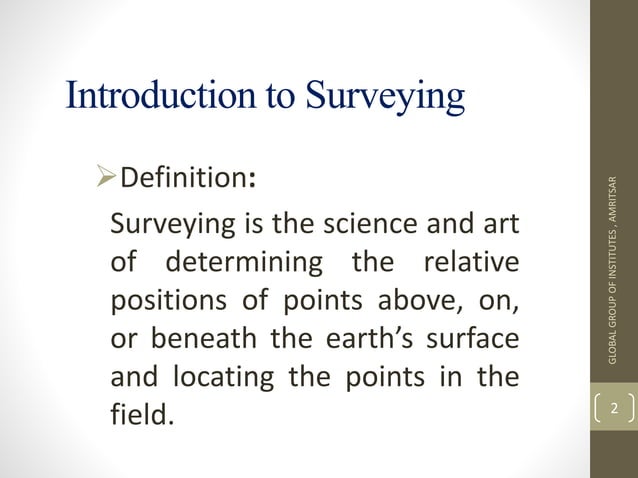 INTRODUCTION TO SURVEYING civil engineering.pptx