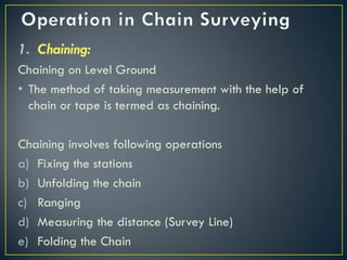 Introduction to surveying, ranging and chaining | PDF