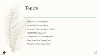 Introduction to Survey Paper | PPTX