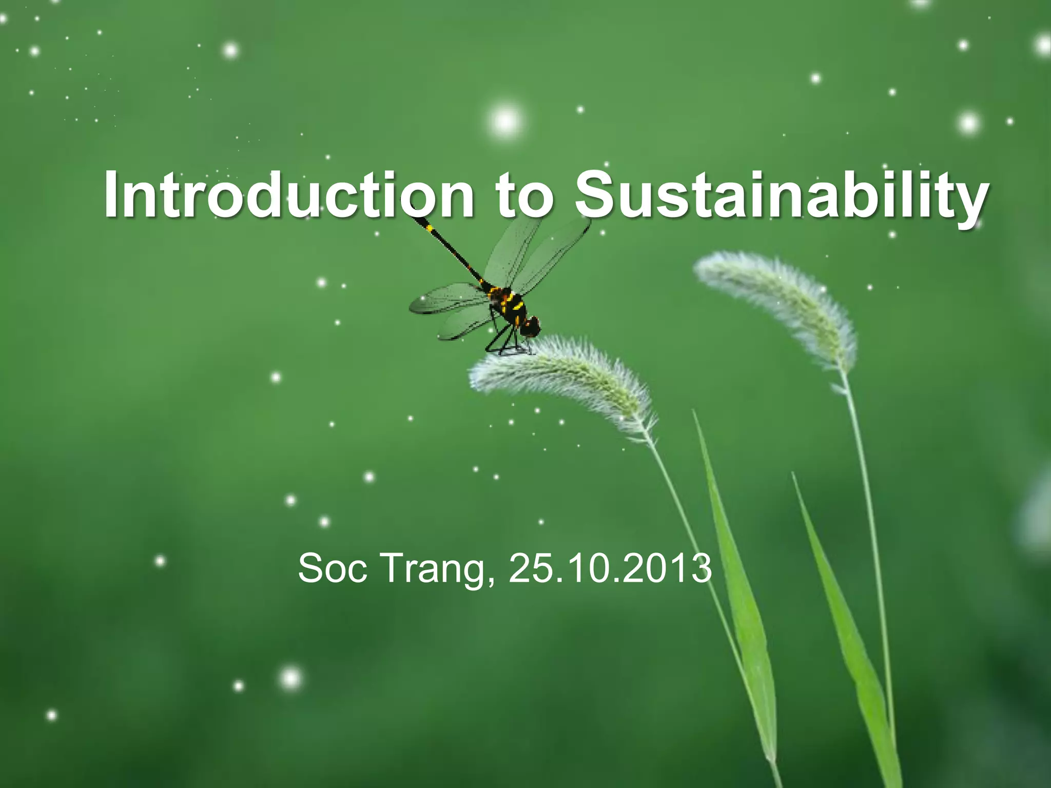 Introduction to sustainability | PDF