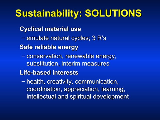Introduction to sustainability | PPT