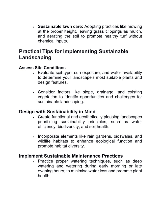 Introduction to Sustainable Landscaping - Principles and Benefits.pdf ...