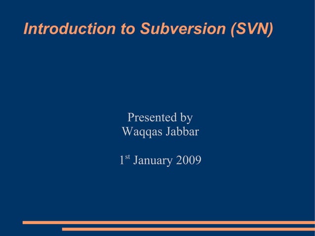 Introduction To SVN | PPT