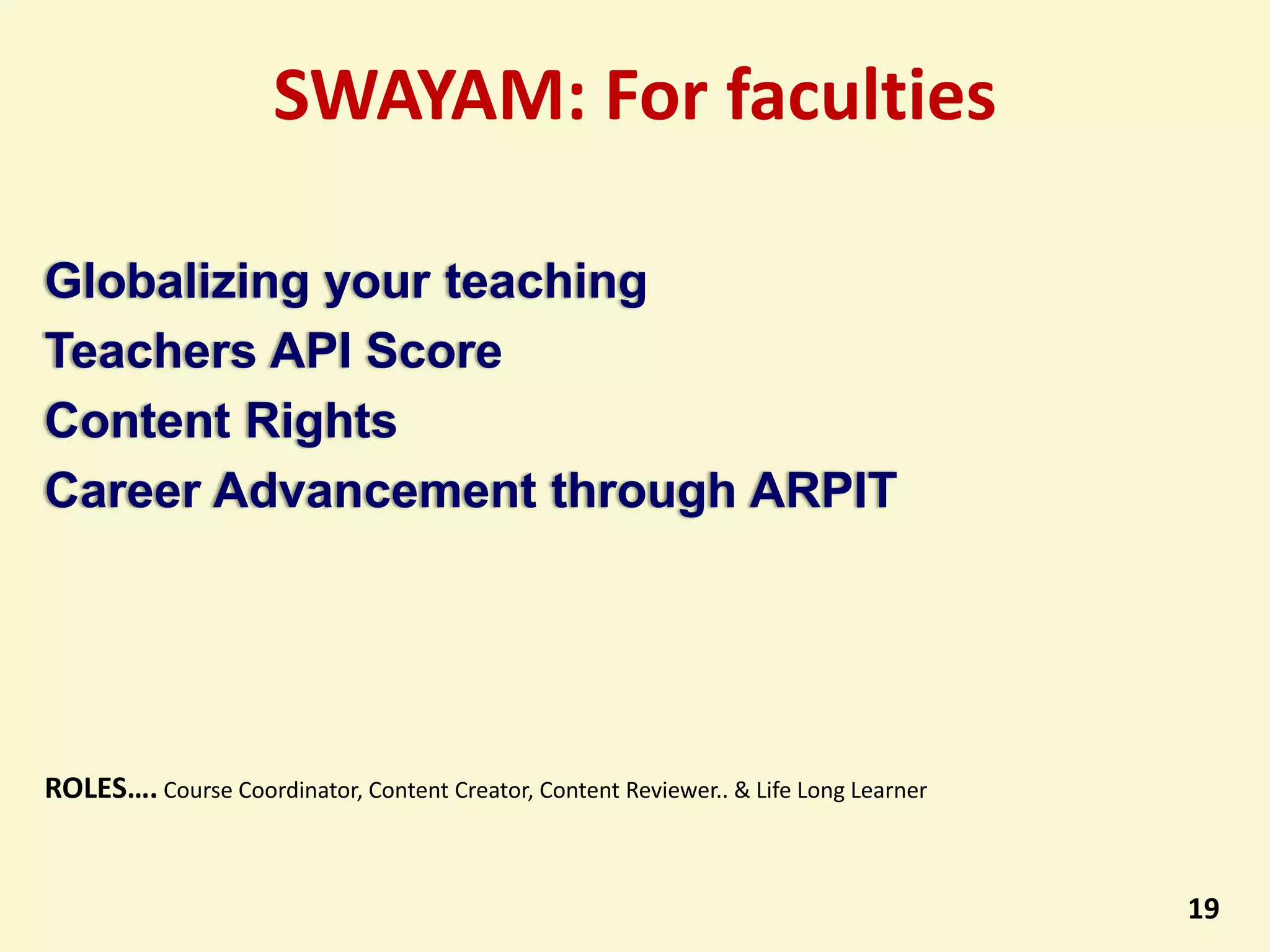 Introduction to SWAYAM MOOCs | PPTX