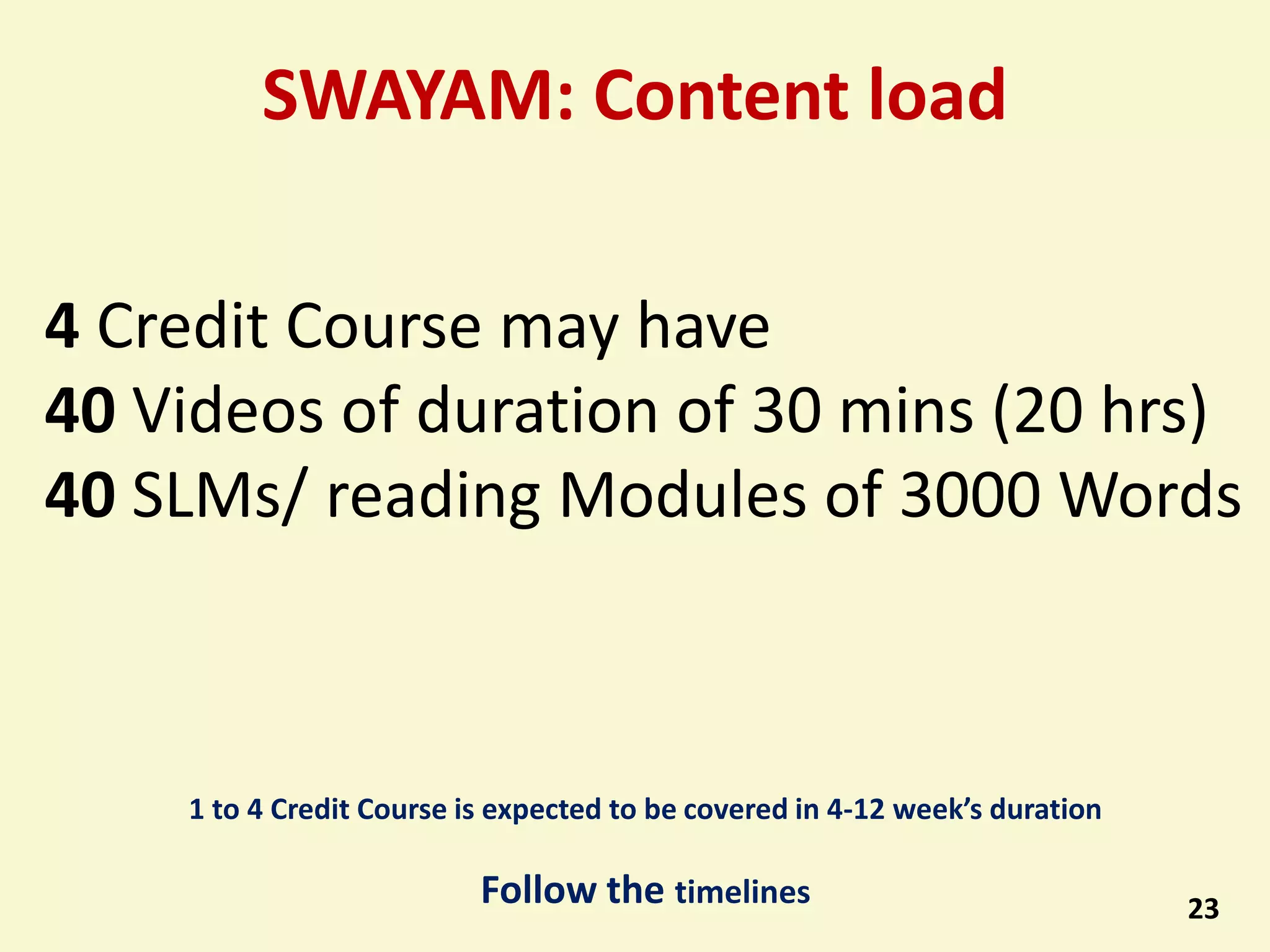 Introduction to SWAYAM MOOCs | PPTX