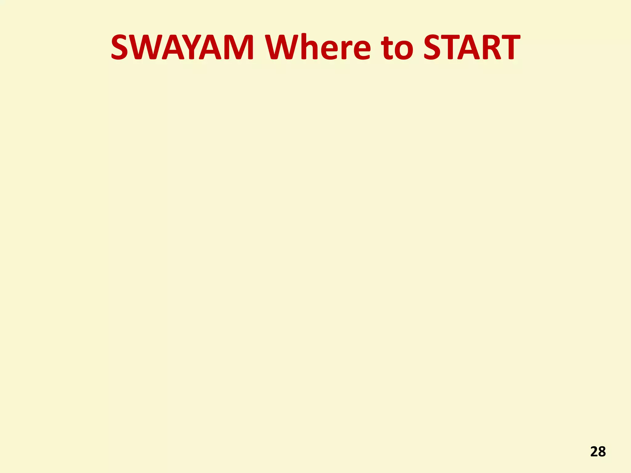 Introduction to SWAYAM MOOCs | PPTX
