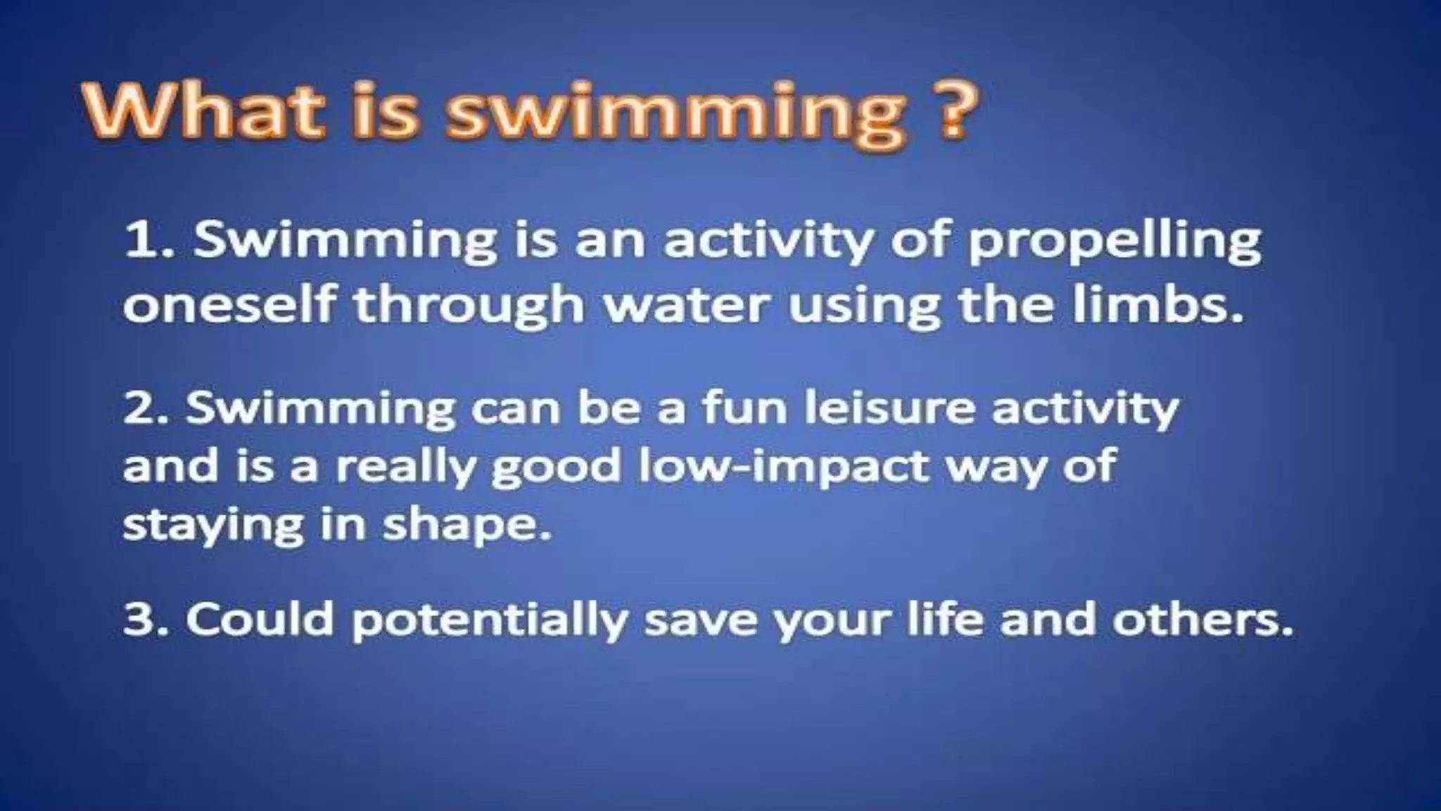Introduction to swimming | PPTX