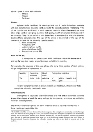 Introduction to syntax | PDF